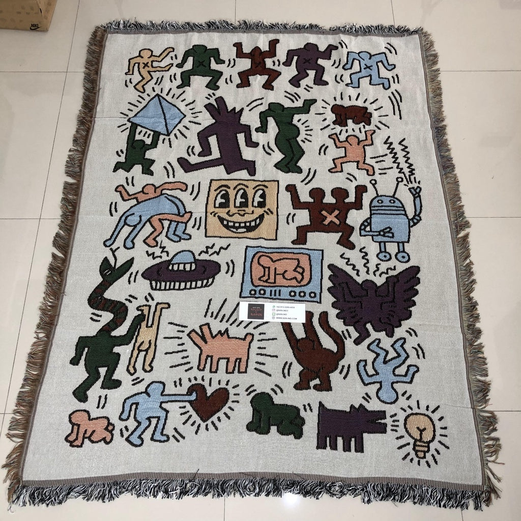 Keith Haring Blanket Best NxN Quality – newbie-x-needs
