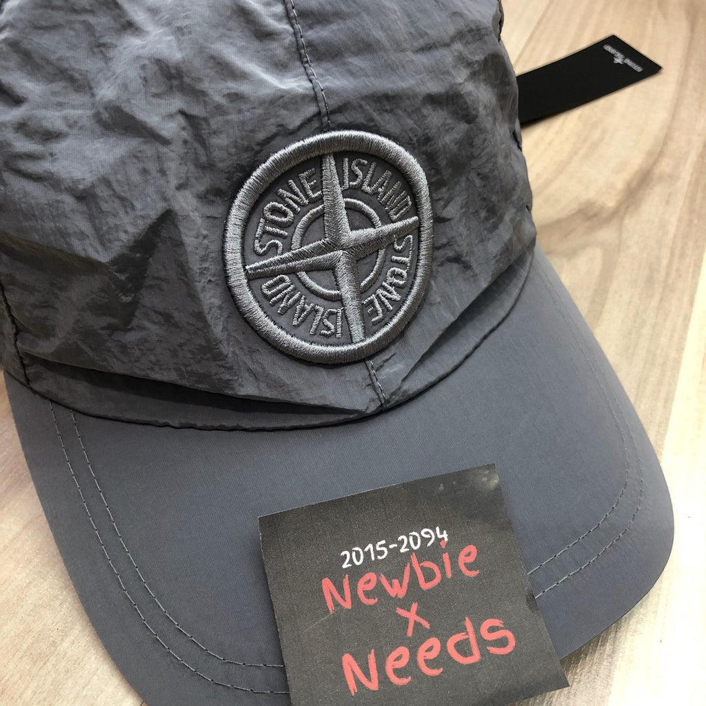 SI (Stone Island) Nylon Cap Gray/Topi Stone Island Nylon Abu – newbie-x ...